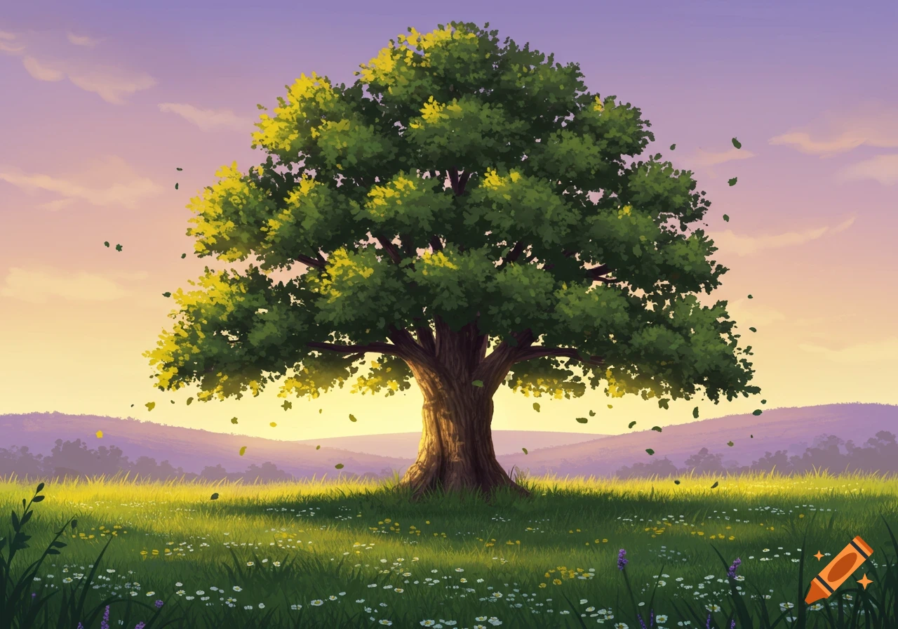 2d animated tree on Craiyon