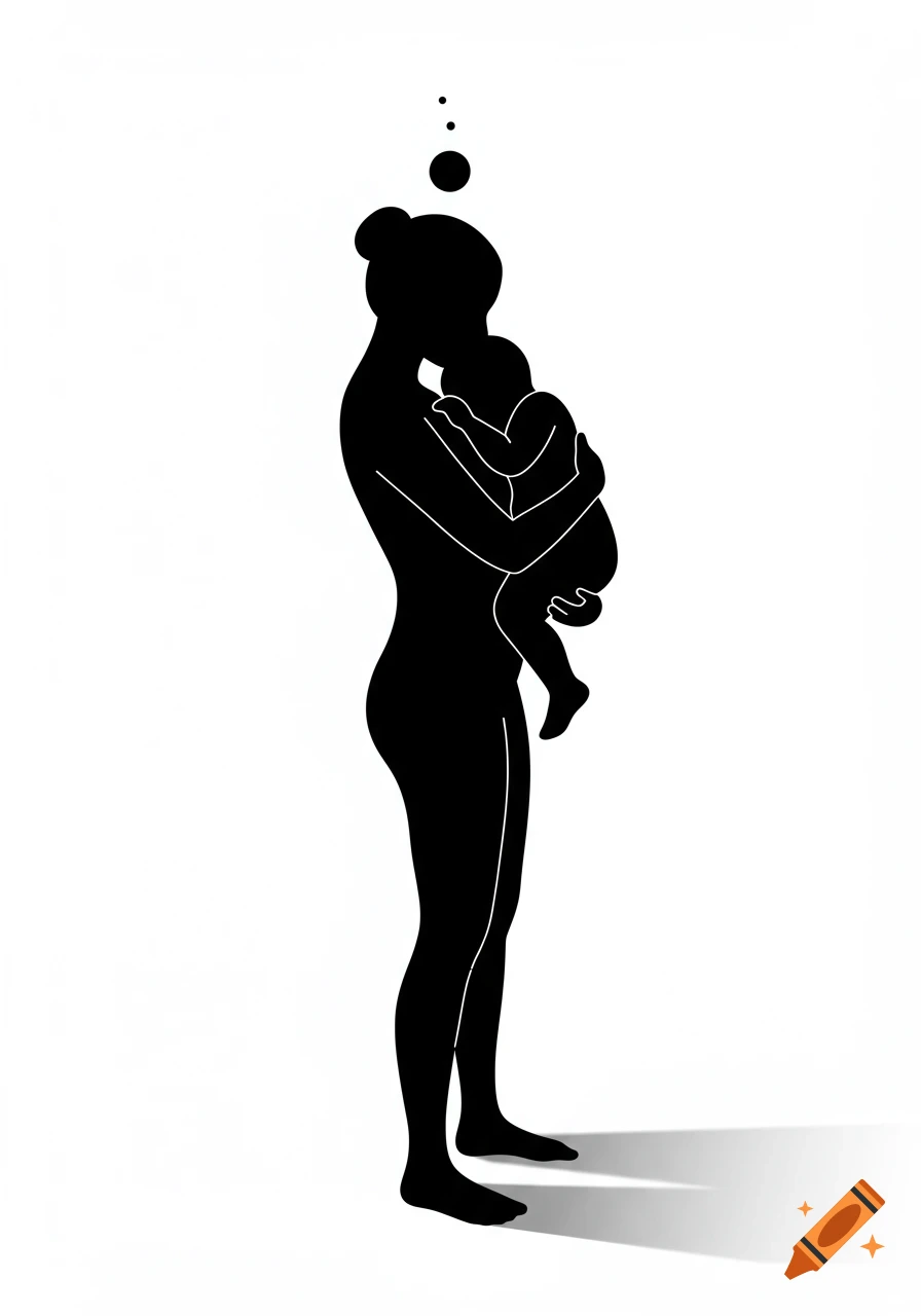 Stylized silhouette of a couple dancing tango, rendered in a red to ...