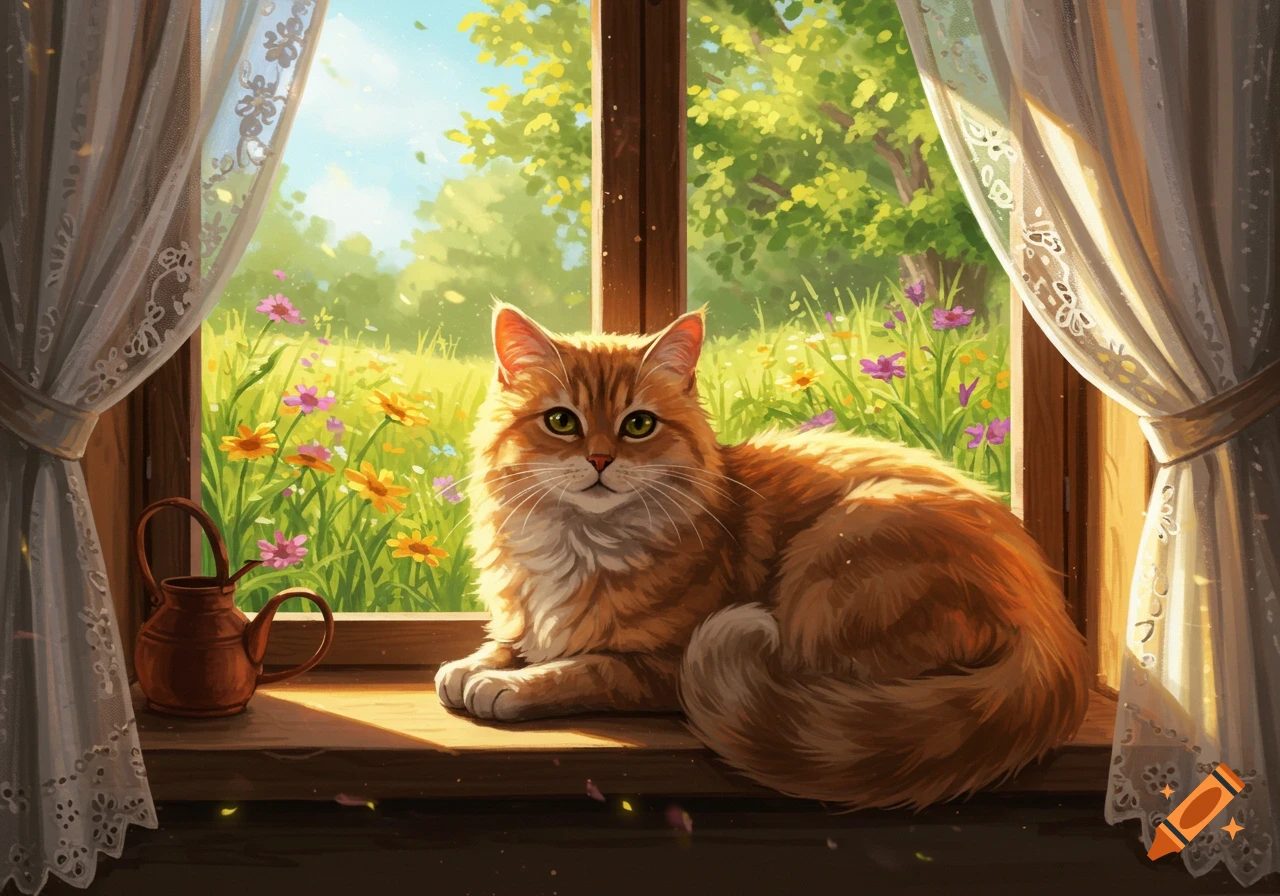 A black cat with glowing green eyes walks through a vibrant dandelion ...