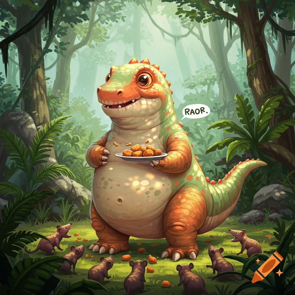 A colorful cartoon cereal box for 'DinoLoops' featuring a happy ...