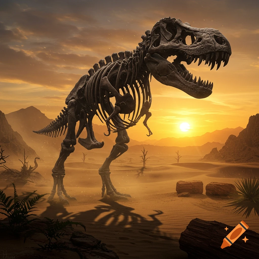 Cave painting of a Tyrannosaurus Rex riding a bicycle on Craiyon