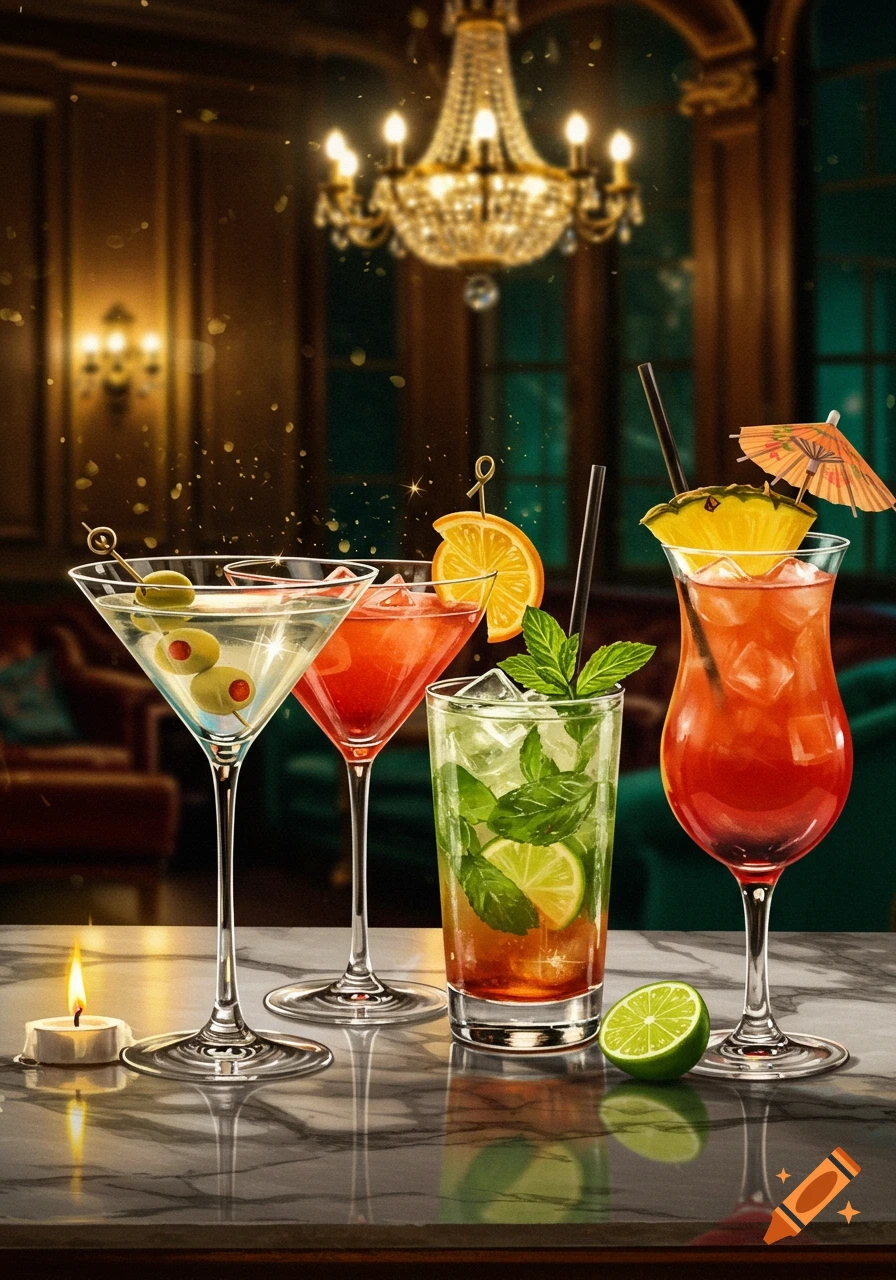 A stylized illustration of a small crocodile swimming in a vibrant blue ...