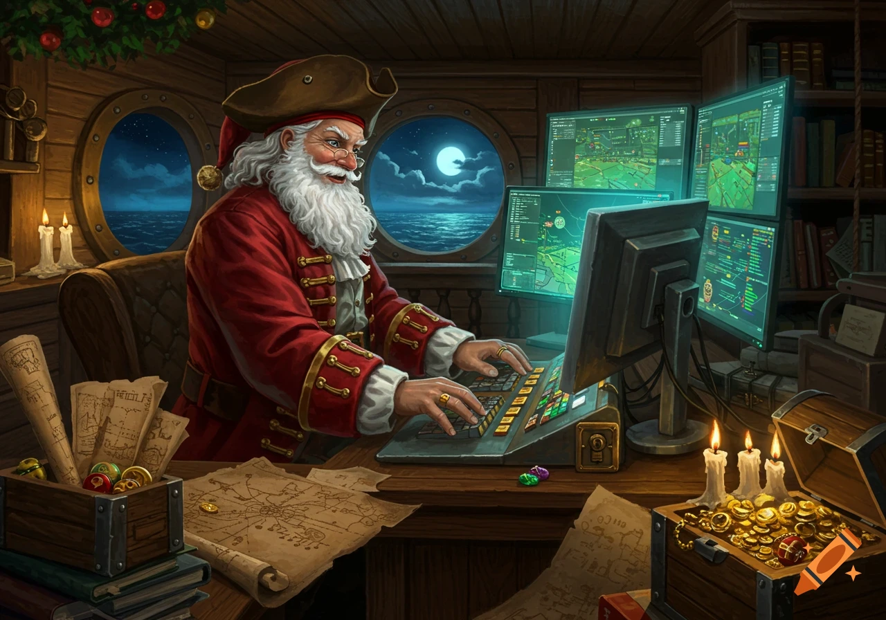 A mimic monster present with red tentacles and glowing eyes sits in ...