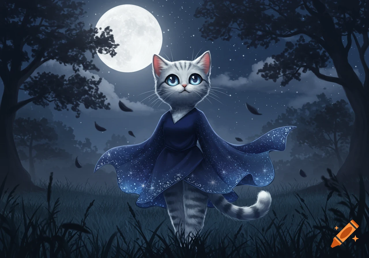 A smiling black cat with glowing green eyes and a red bow on its head ...