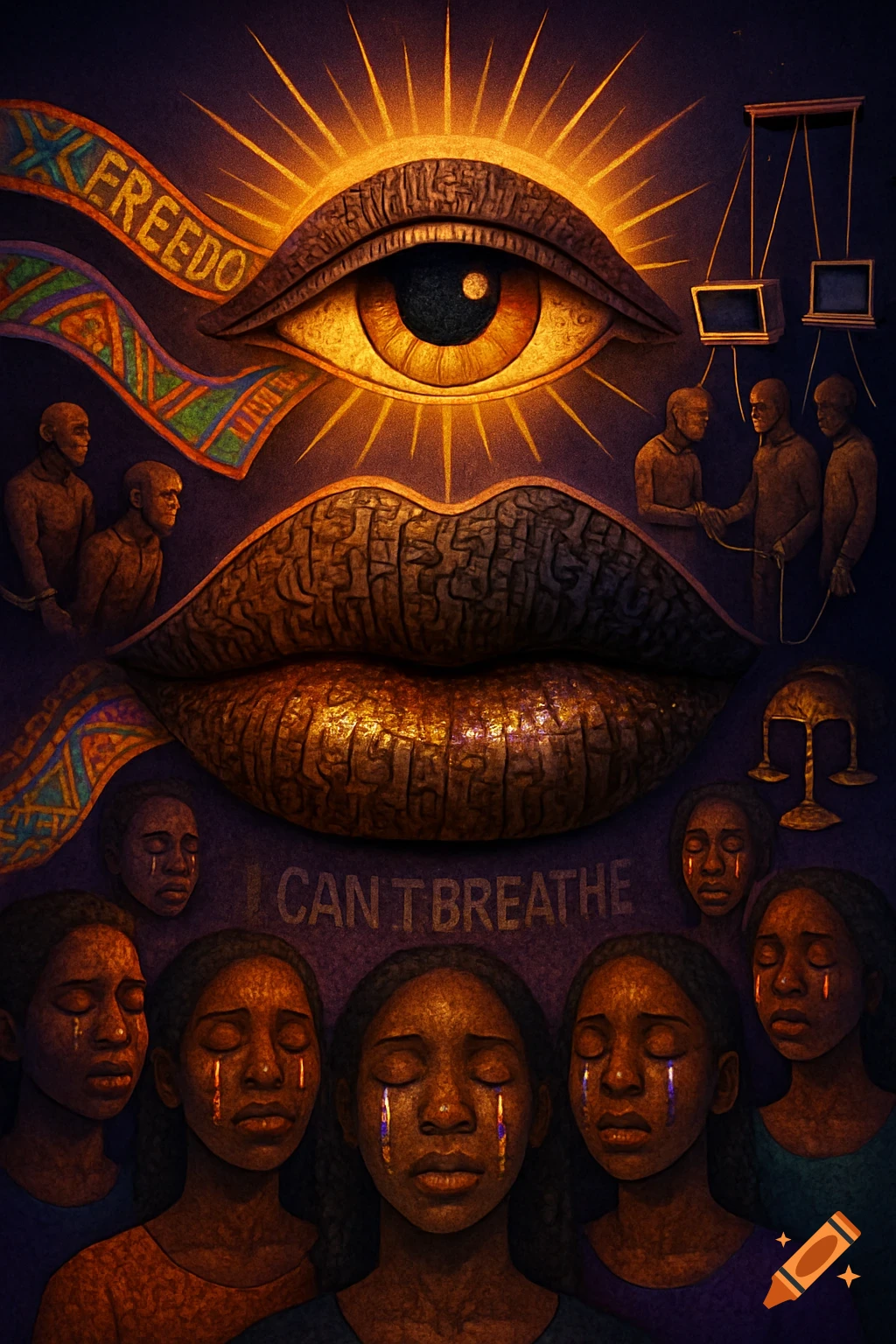 Crying+freeman created on Craiyon