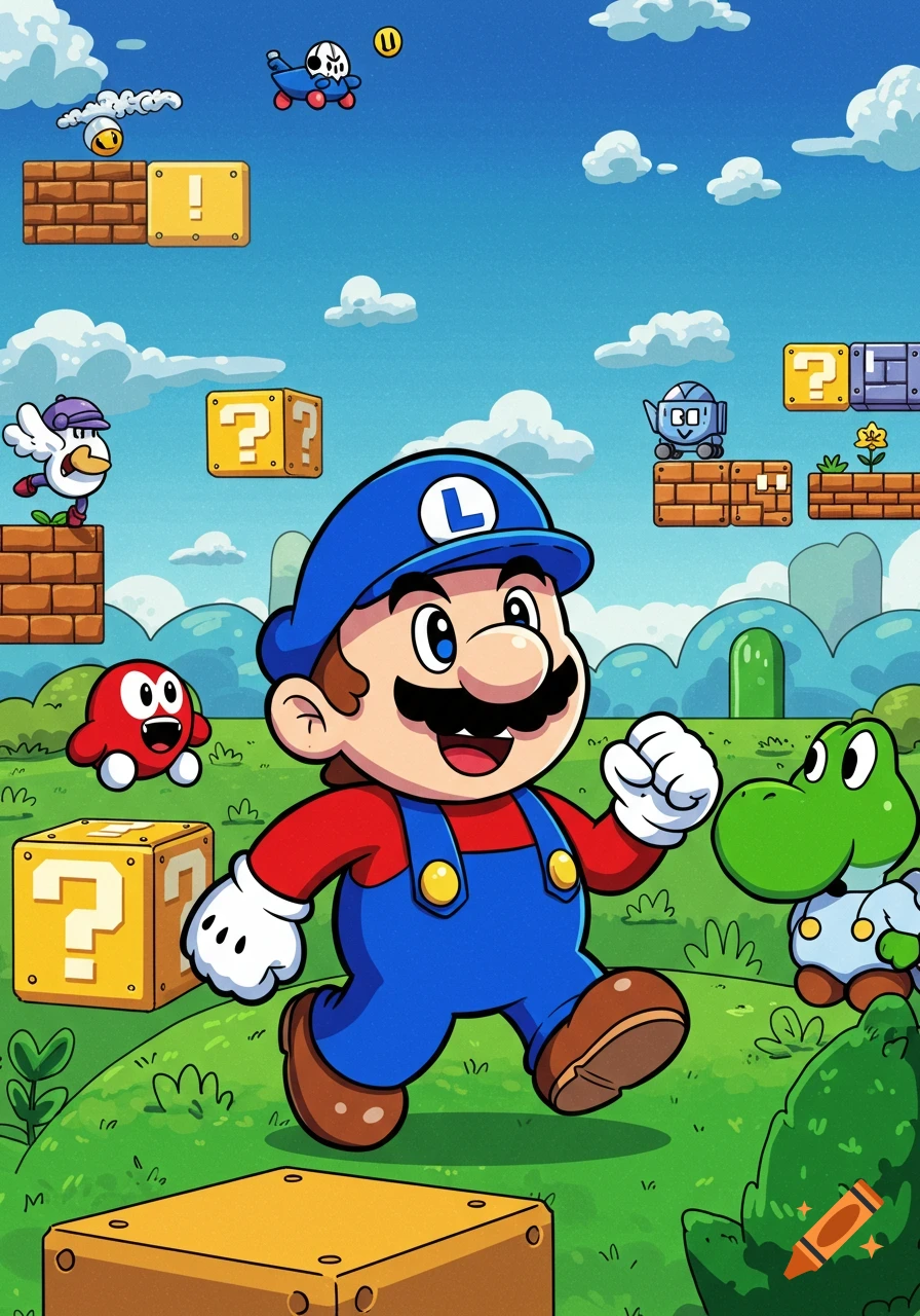 Colorful Keith Haring style pattern with jumbled icons including a ...