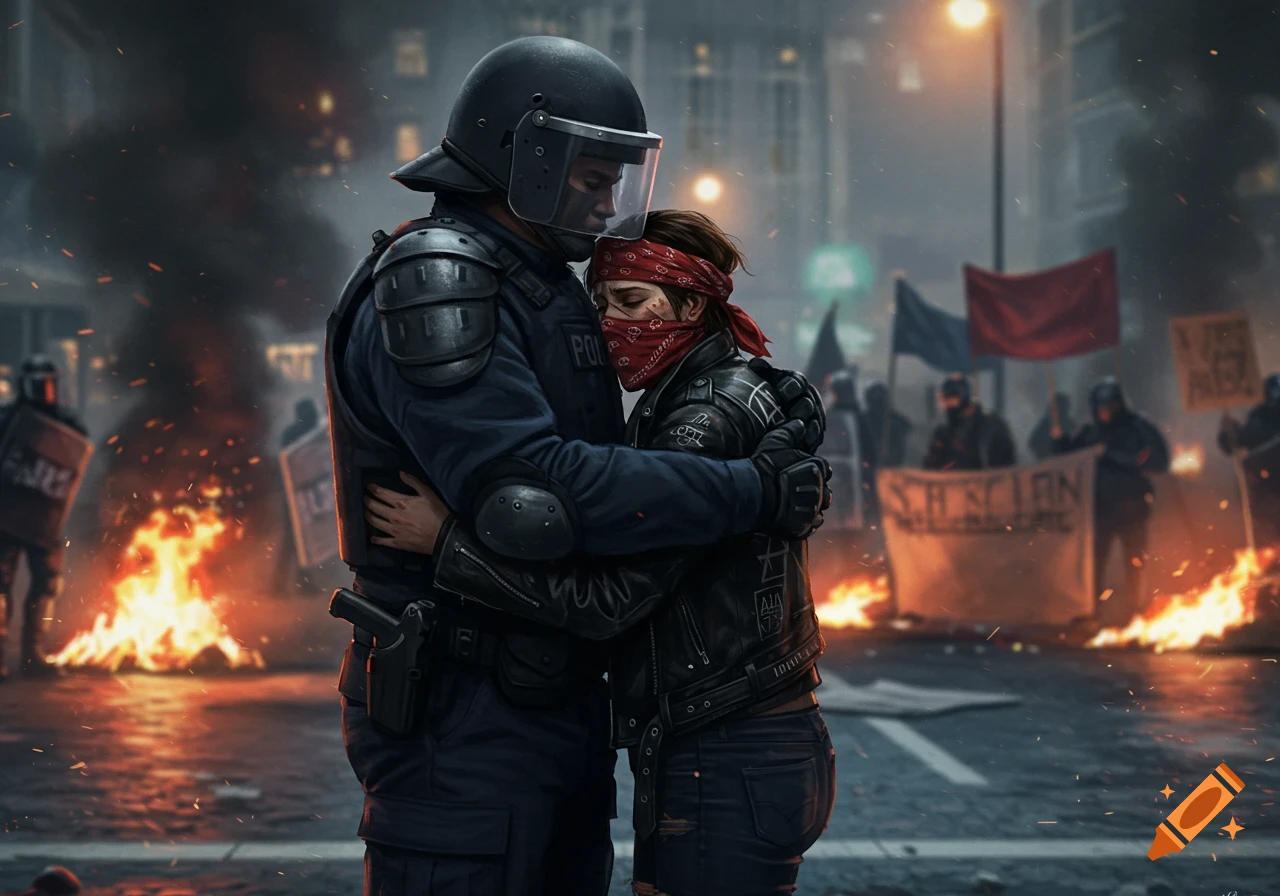 A split image: a happy cartoon girl with phones in a sunny field under ...