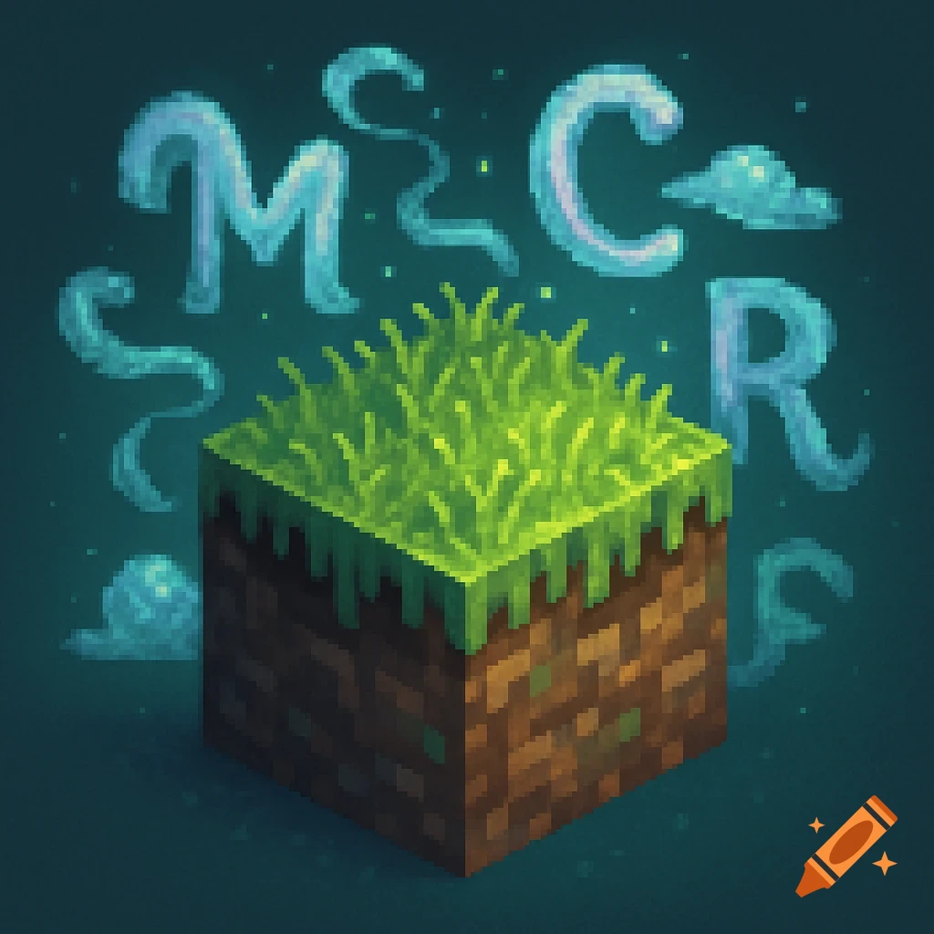 A pixel art Minecraft dirt block with green grass on top. on Craiyon