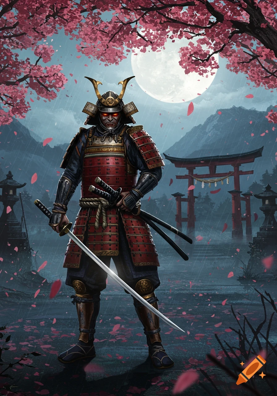 Samurai+abstract+art created on Craiyon