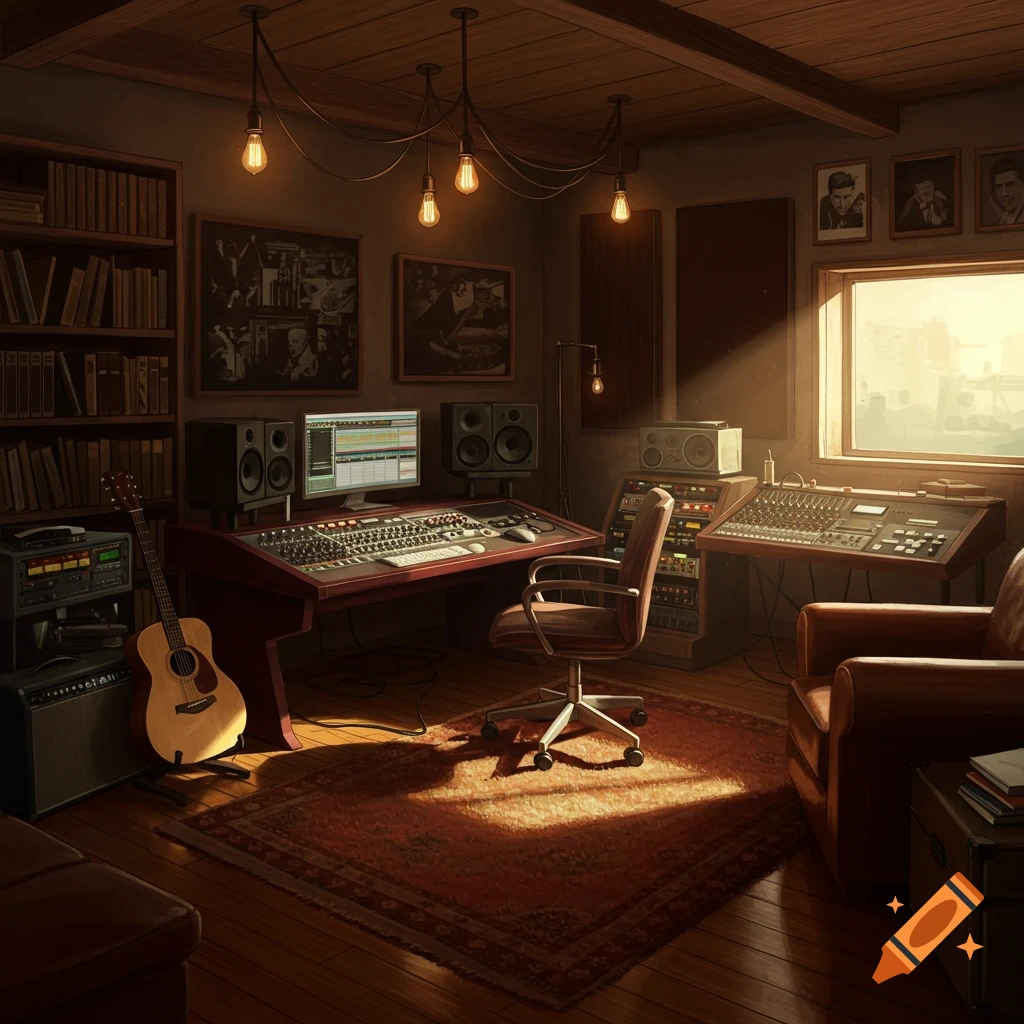 A man with neatly combed hair sits at a desk operating vintage radio ...