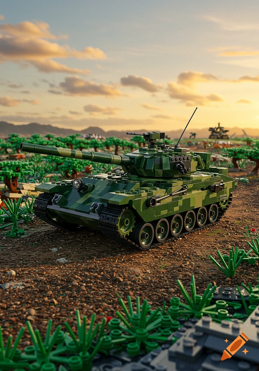 A Bundeswehr tank commander in uniform looks out from the hatch of a ...