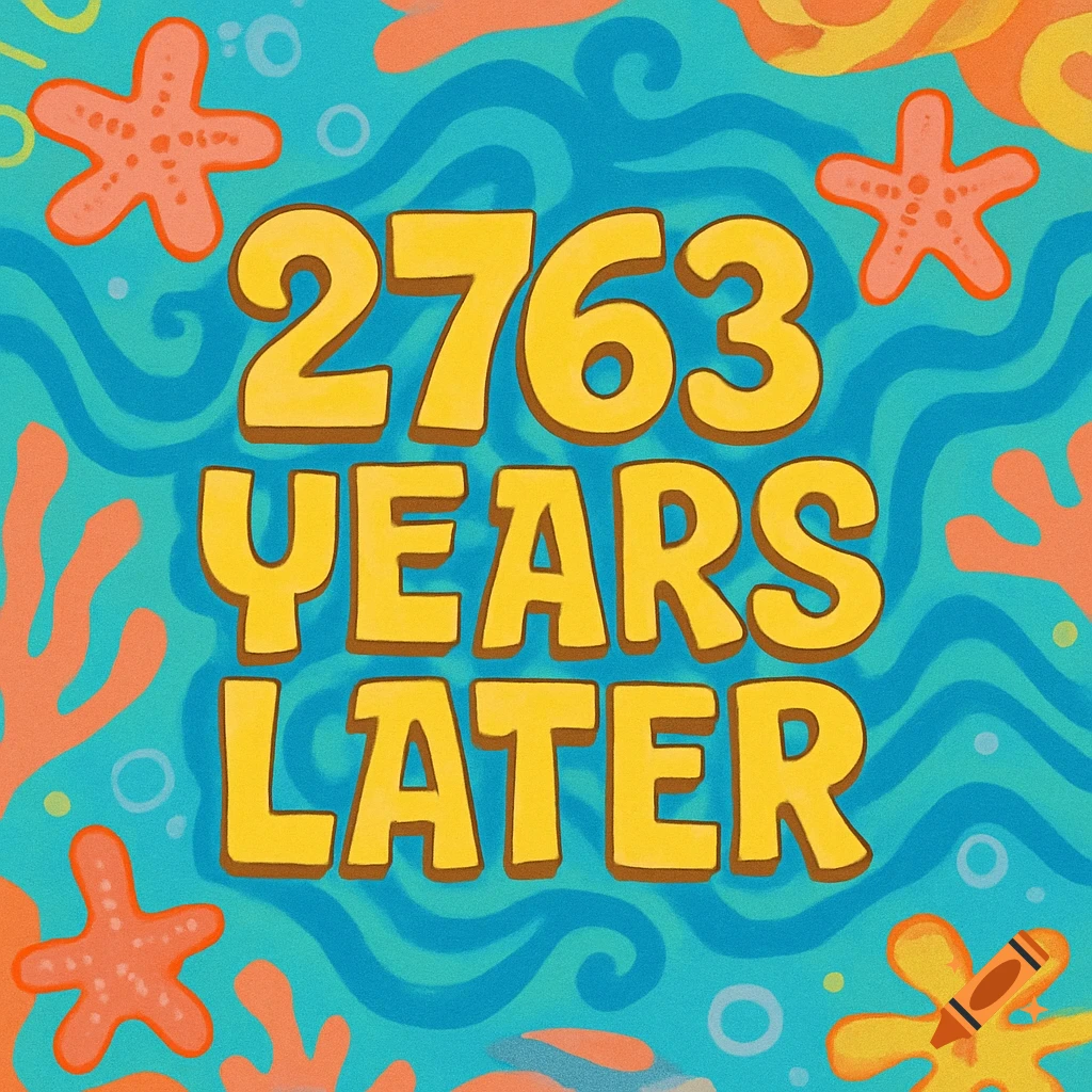 A cartoon Spongebob-style time card with '30 SECONDS LATER' in blue ...
