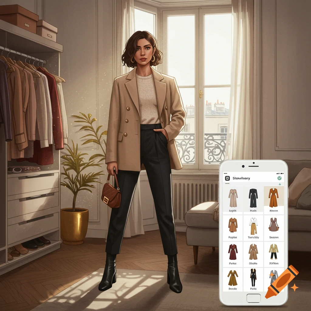 A grid-layout fashion catalog displays models wearing casual hooded ...