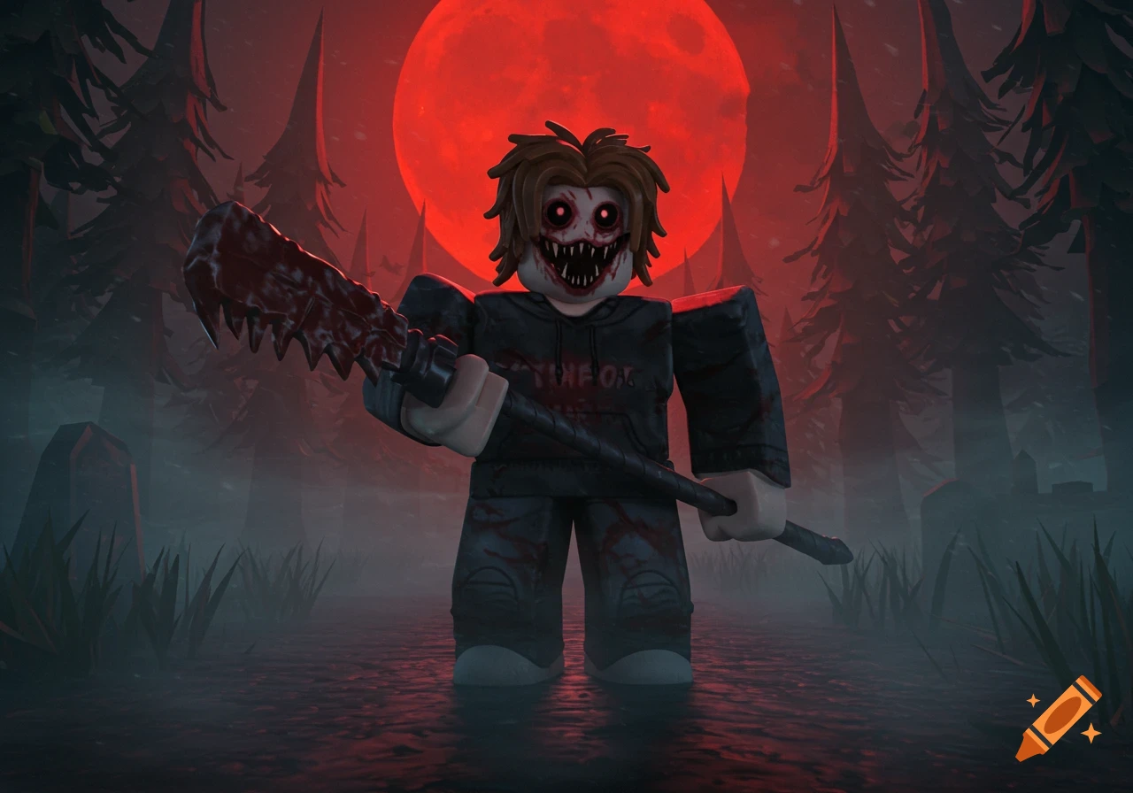 Emo+roblox+avatar created on Craiyon