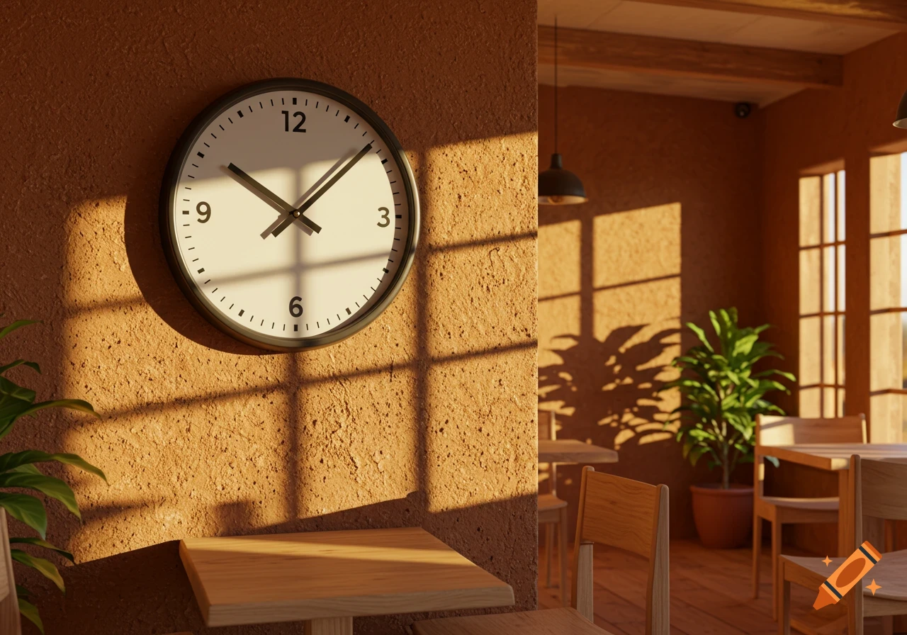 Modern hexagonal light plywood wall clock with laser-engraved numbers ...