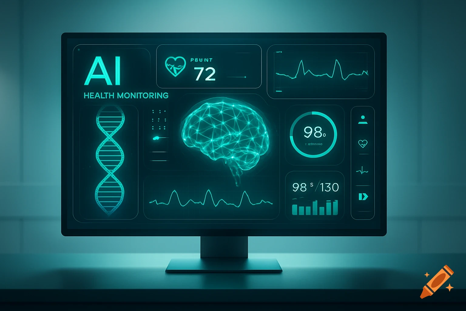 An ambulance with glowing neon text "EAT SLEEP PRACTICE REPEAT" on its ...