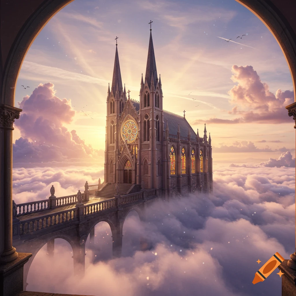 A grand, gothic-style church with spires and stained-glass windows ...