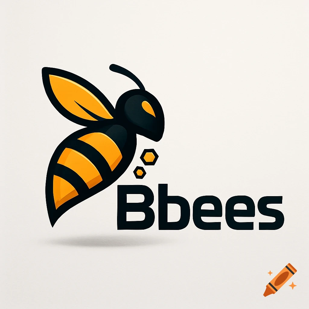 A stylized black and yellow bee logo with the word 'Bbees' next to it ...