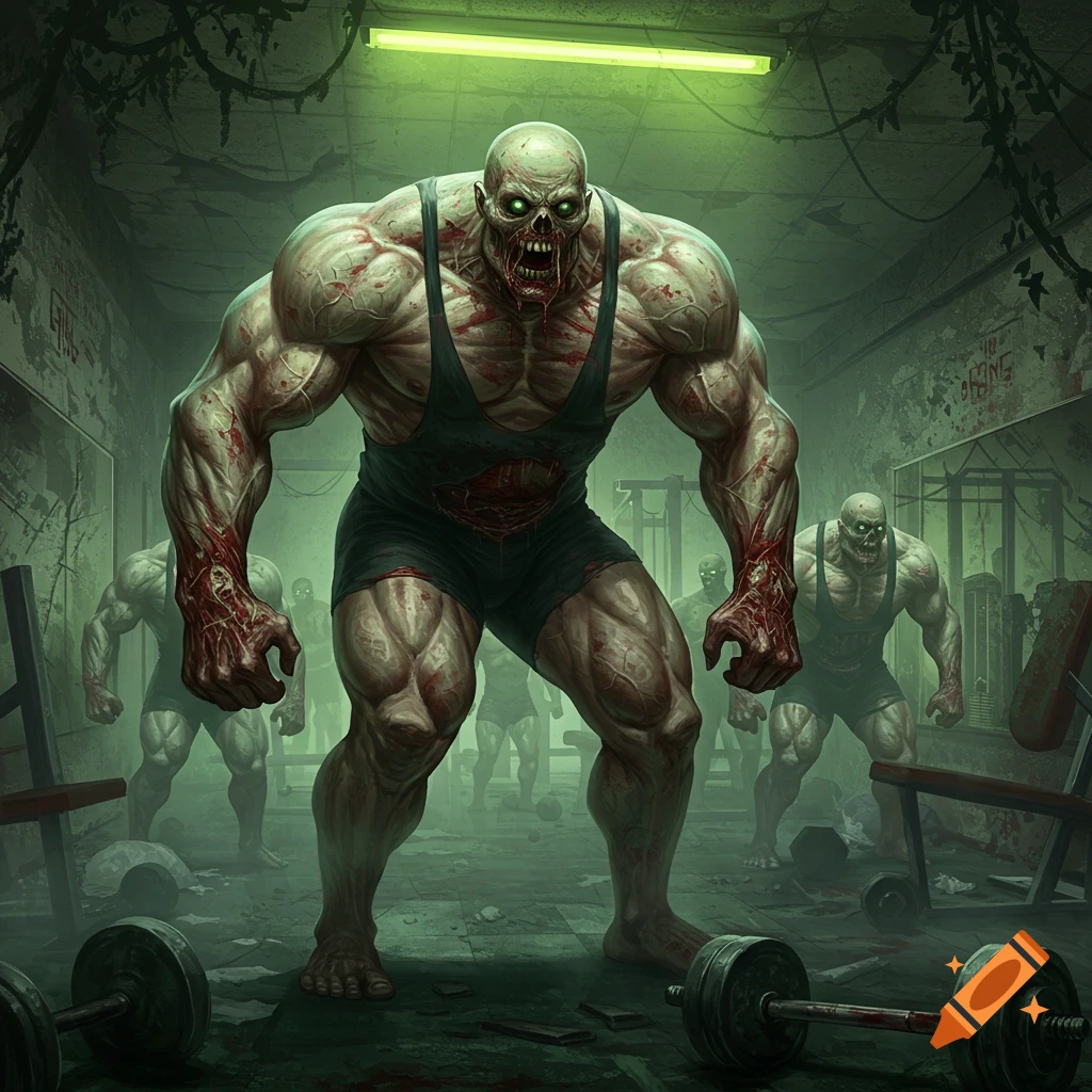 Shirtless+zombie created on Craiyon