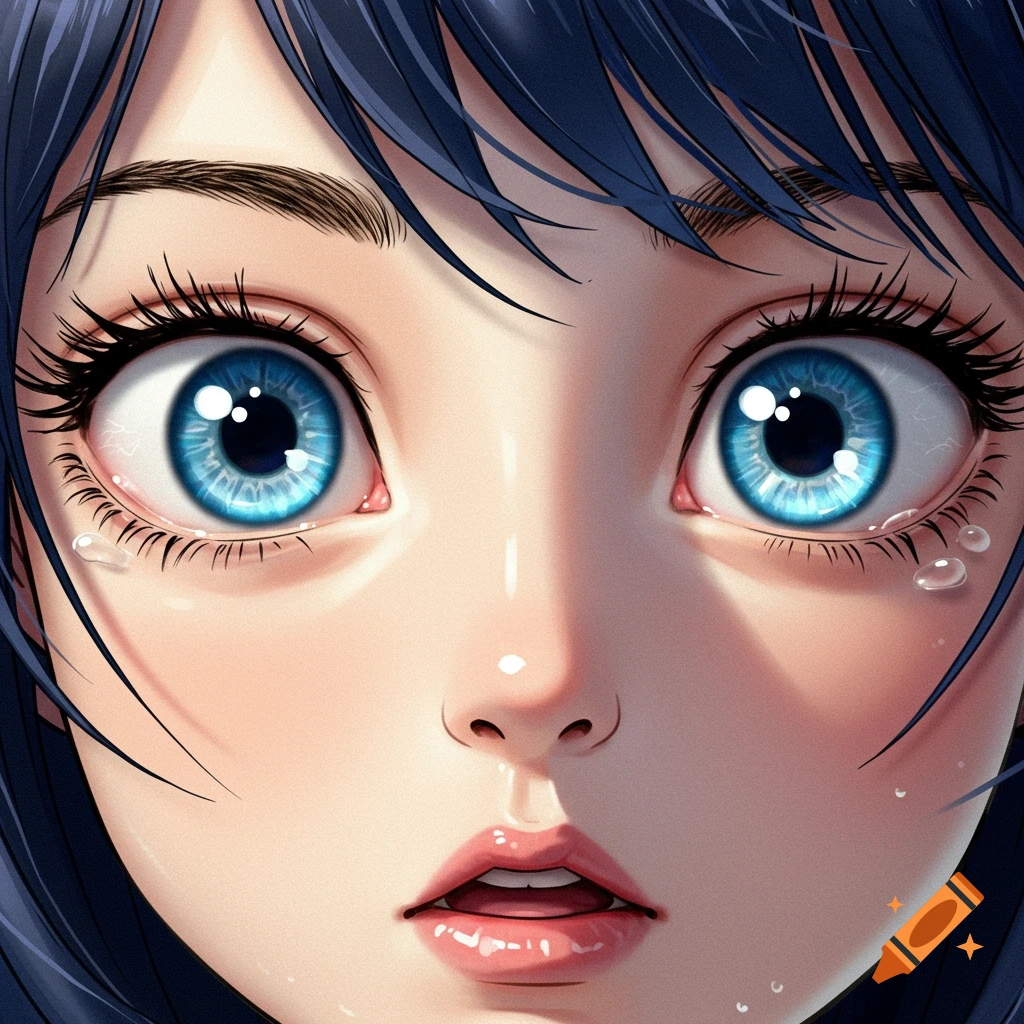 Sketched girl with stars in her eyes on Craiyon