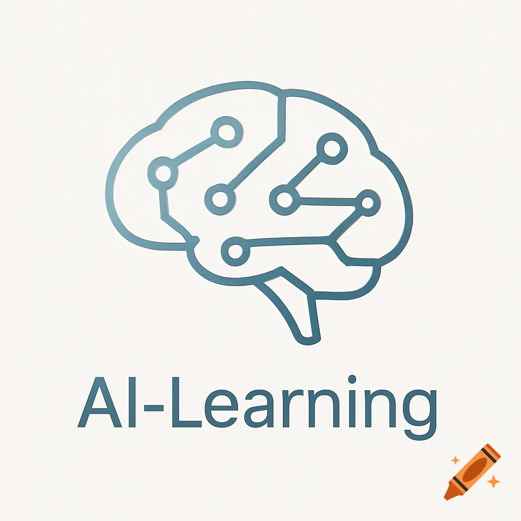 A two-toned blue brain icon stylized with circuit board lines, labeled ...