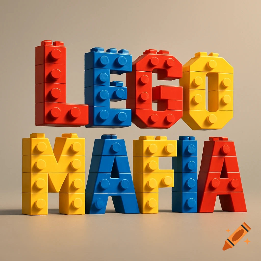 Ultra-realistic red LEGO letter P and blue LEGO letter M, with the word ...