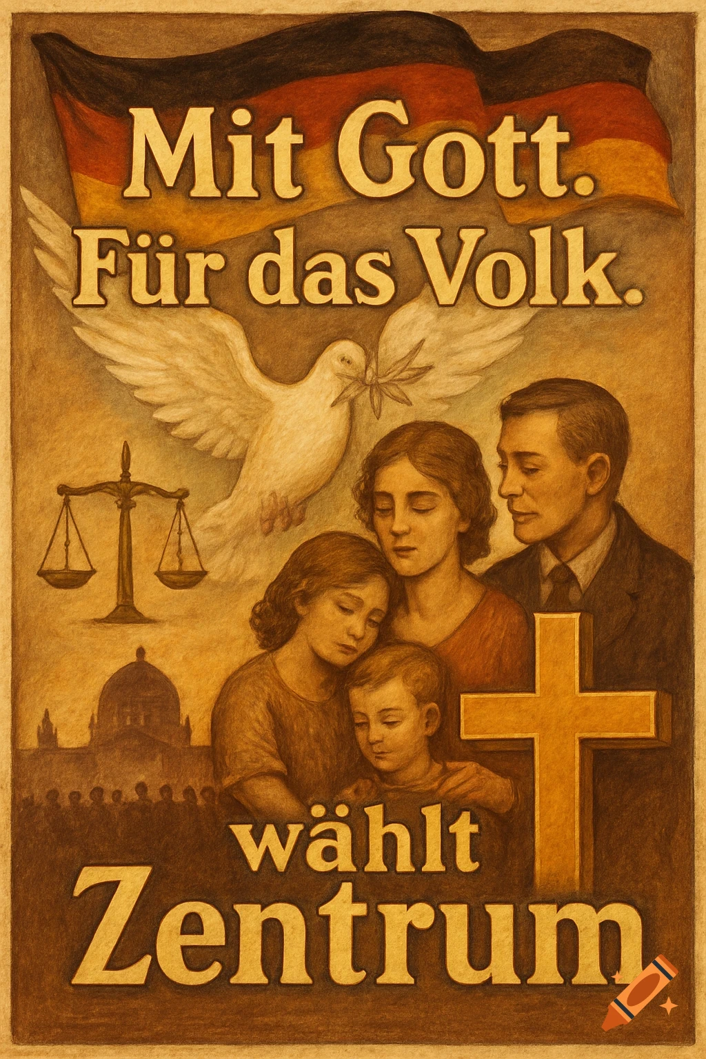 An impressionistic painting of a New Year's celebration with fireworks ...