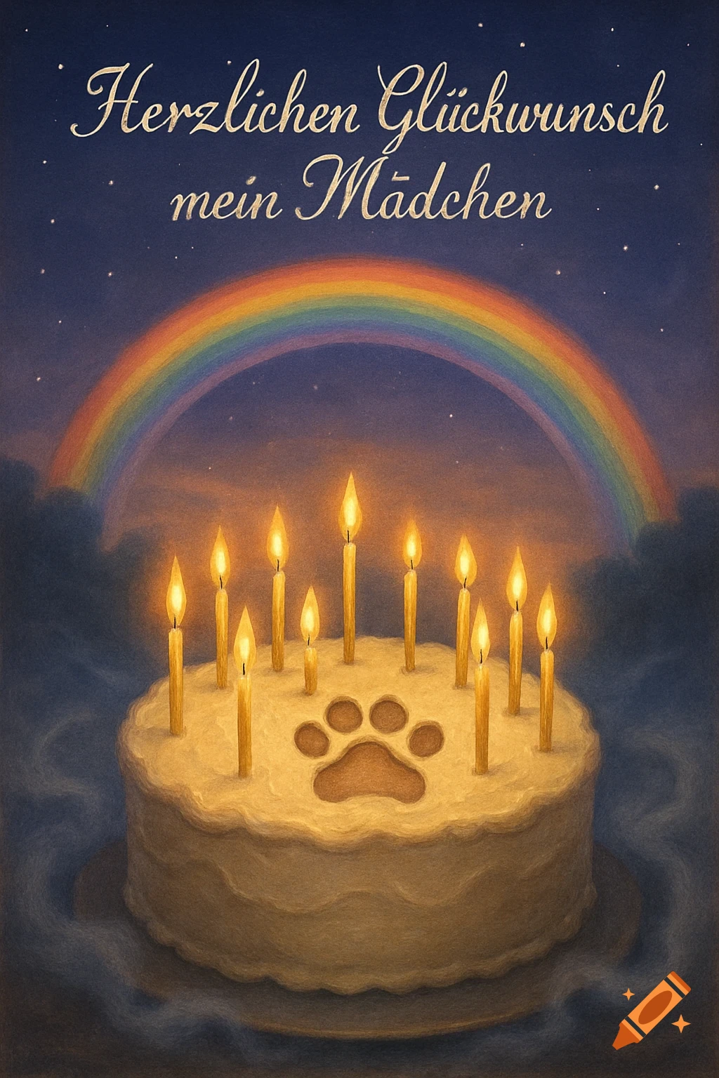 A smiling couple and a husky dog in a snowy winter scene with fireworks ...