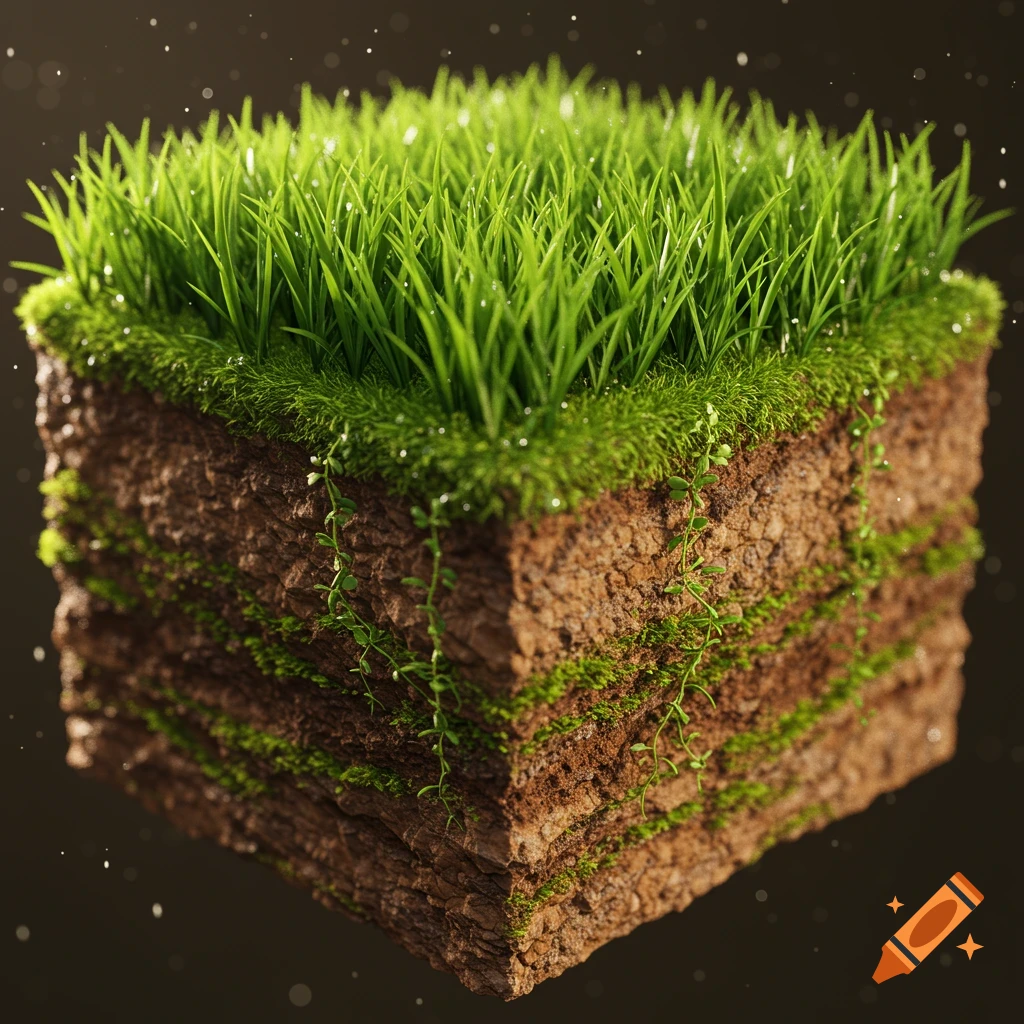 Anime-style bunch of grass on transparent background with varied color ...