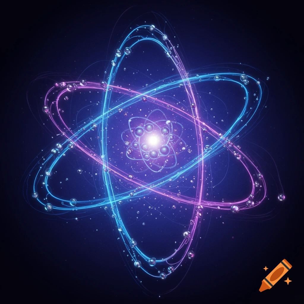 Dark metallic logo for Nuclear Materials Laboratory with a glowing ...