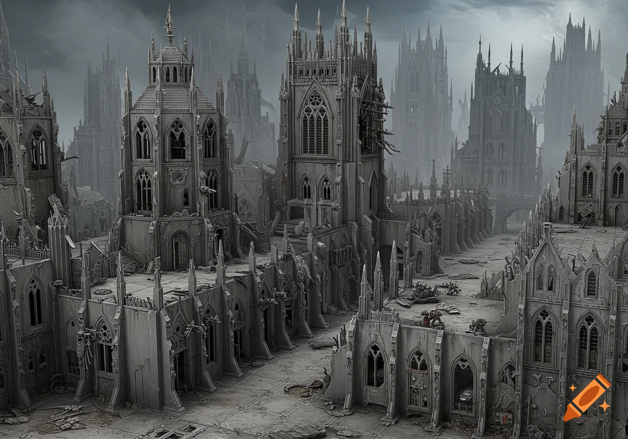 Steampunk medieval city prison in a rainy night on Craiyon