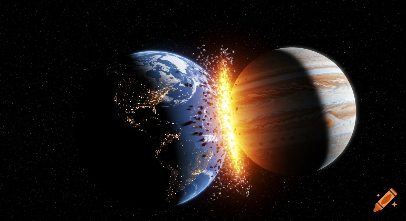 A vibrant cosmic explosion in deep space with glowing plasma and debris ...