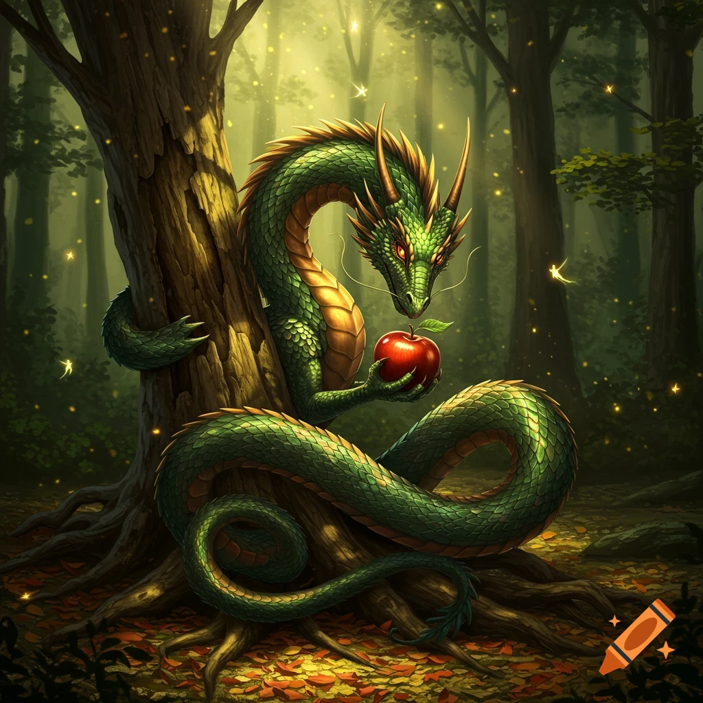 A whimsical fantasy illustration of a snake in an elaborate pastel ...
