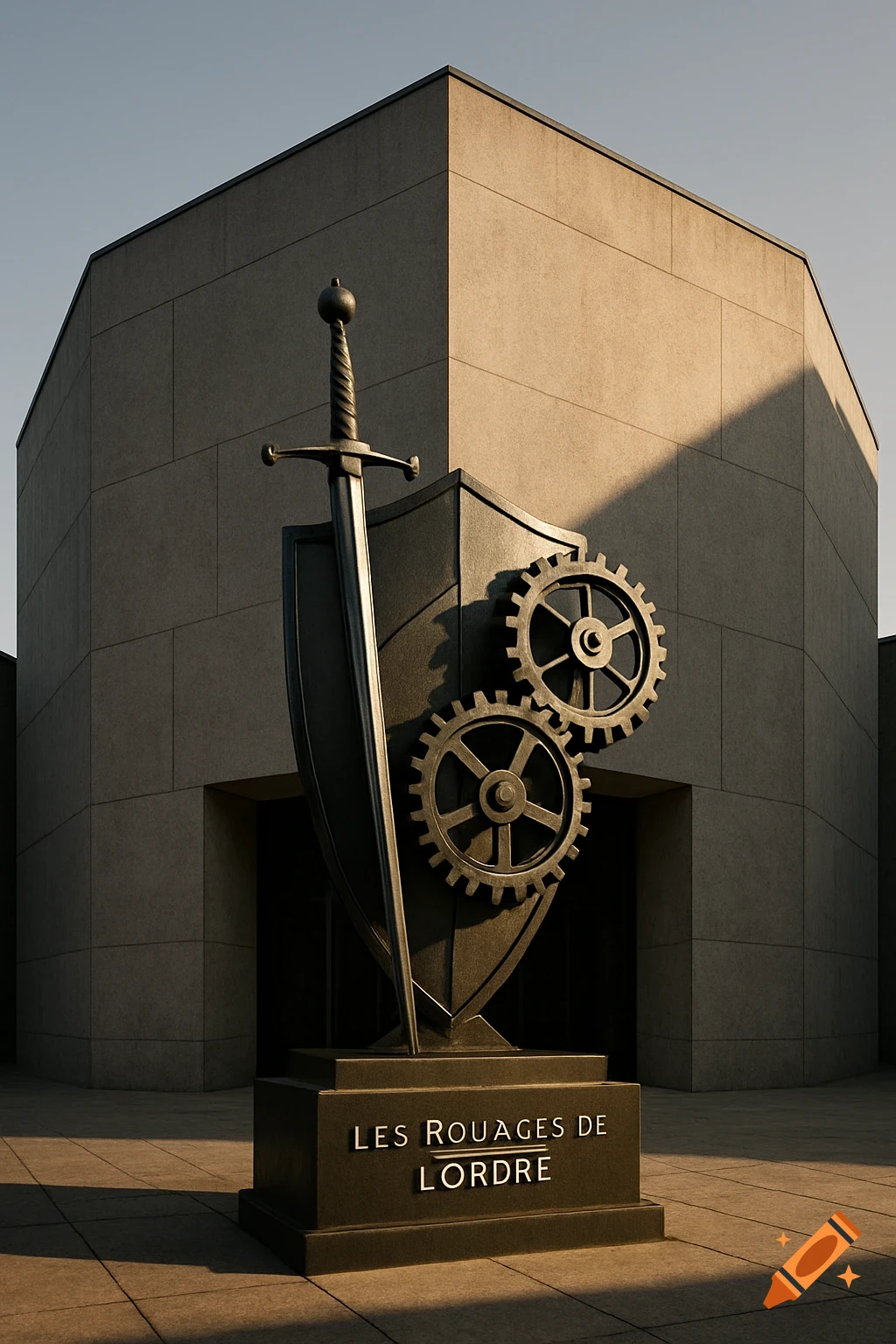 Close-up of a colorful, geometric rose window with red, yellow, and ...