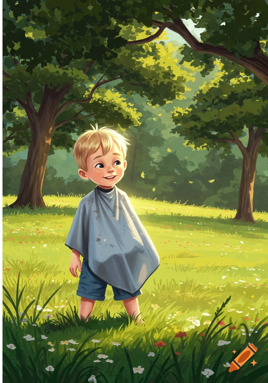 Tree+boy created on Craiyon