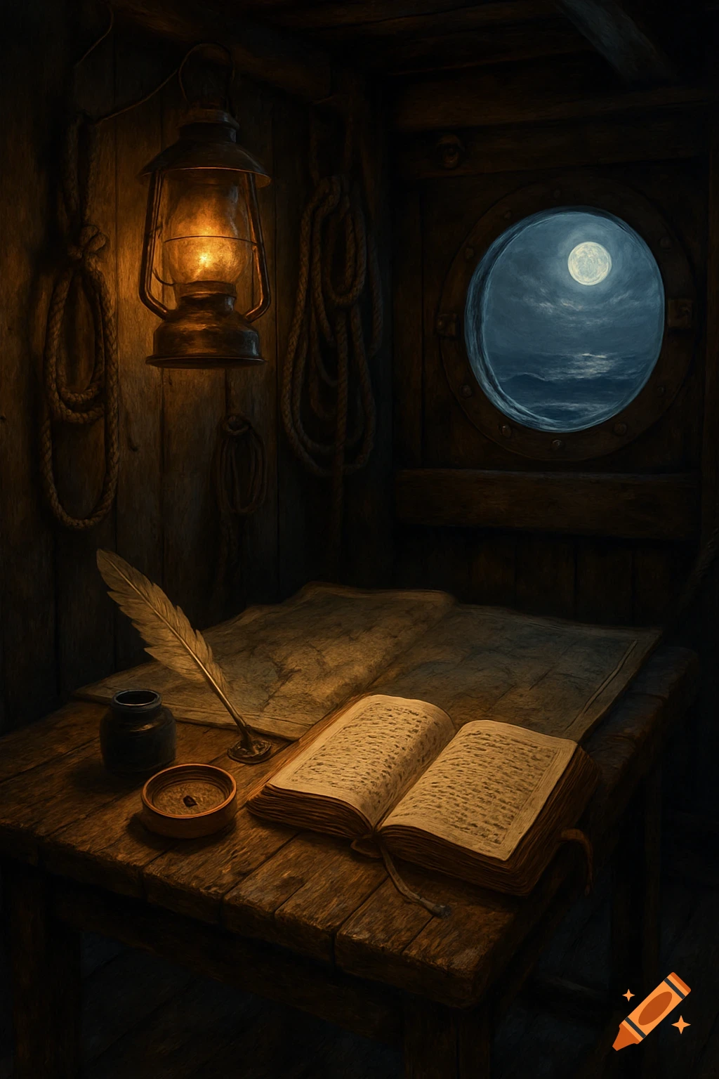 A weathered, dark book with gold lettering "Histoire triste d'un ...