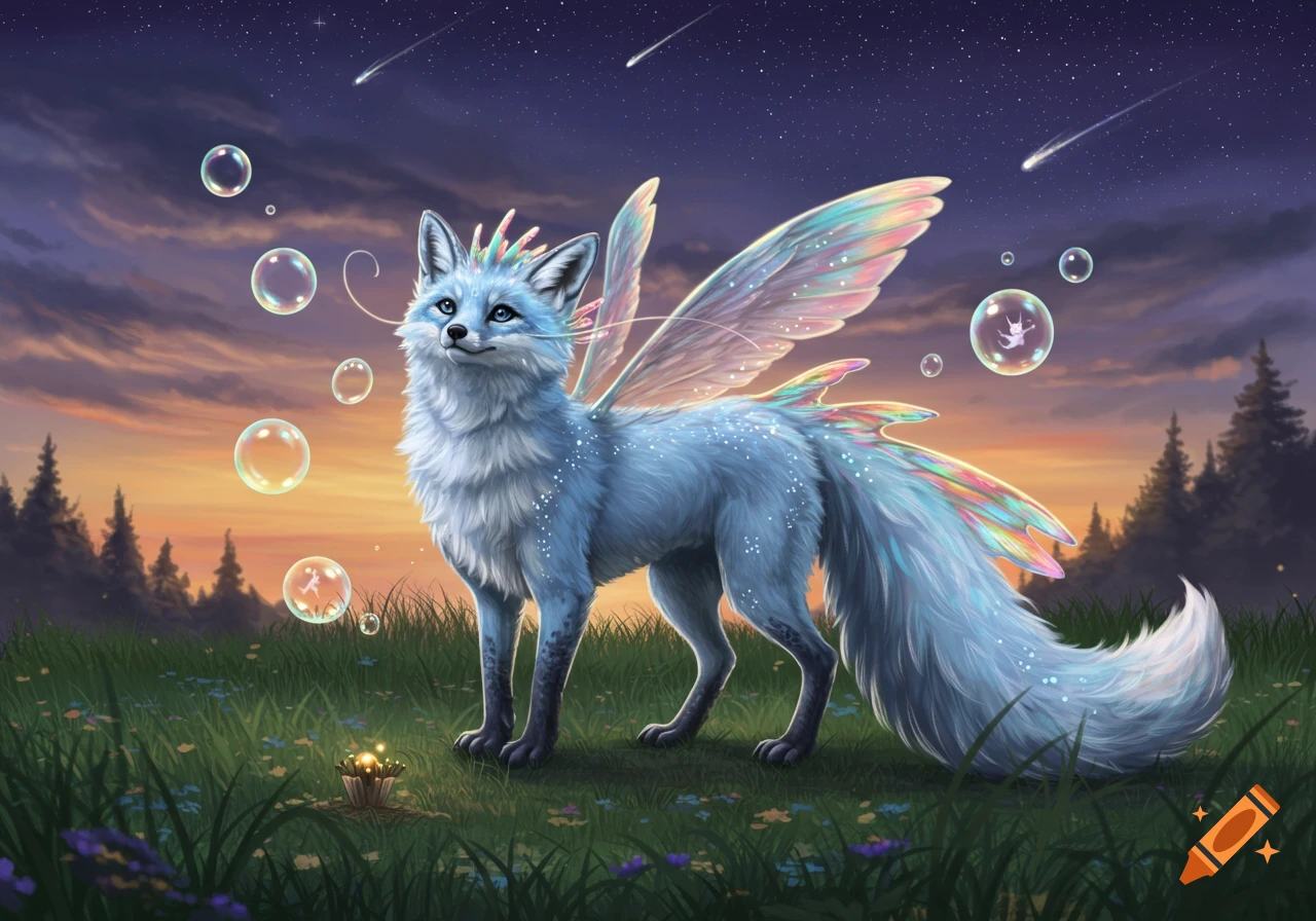 A stylized squirrel, filled with galaxy colors and stars, sits on a ...