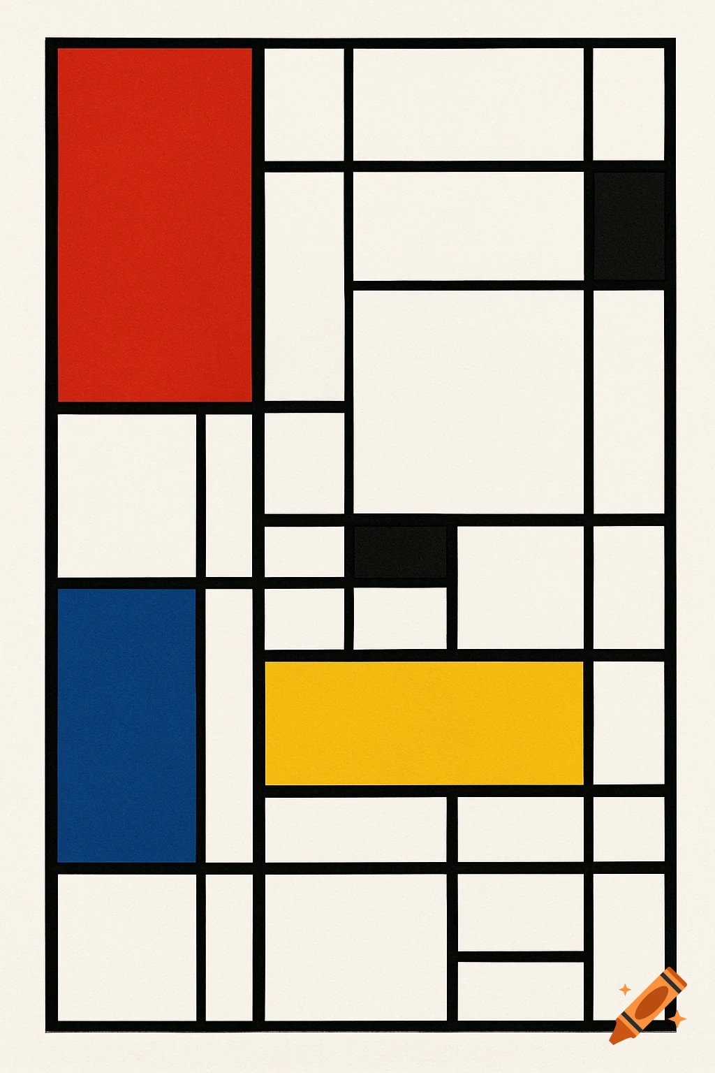 Abstract line drawing of a laughing face with geometric curves in ...