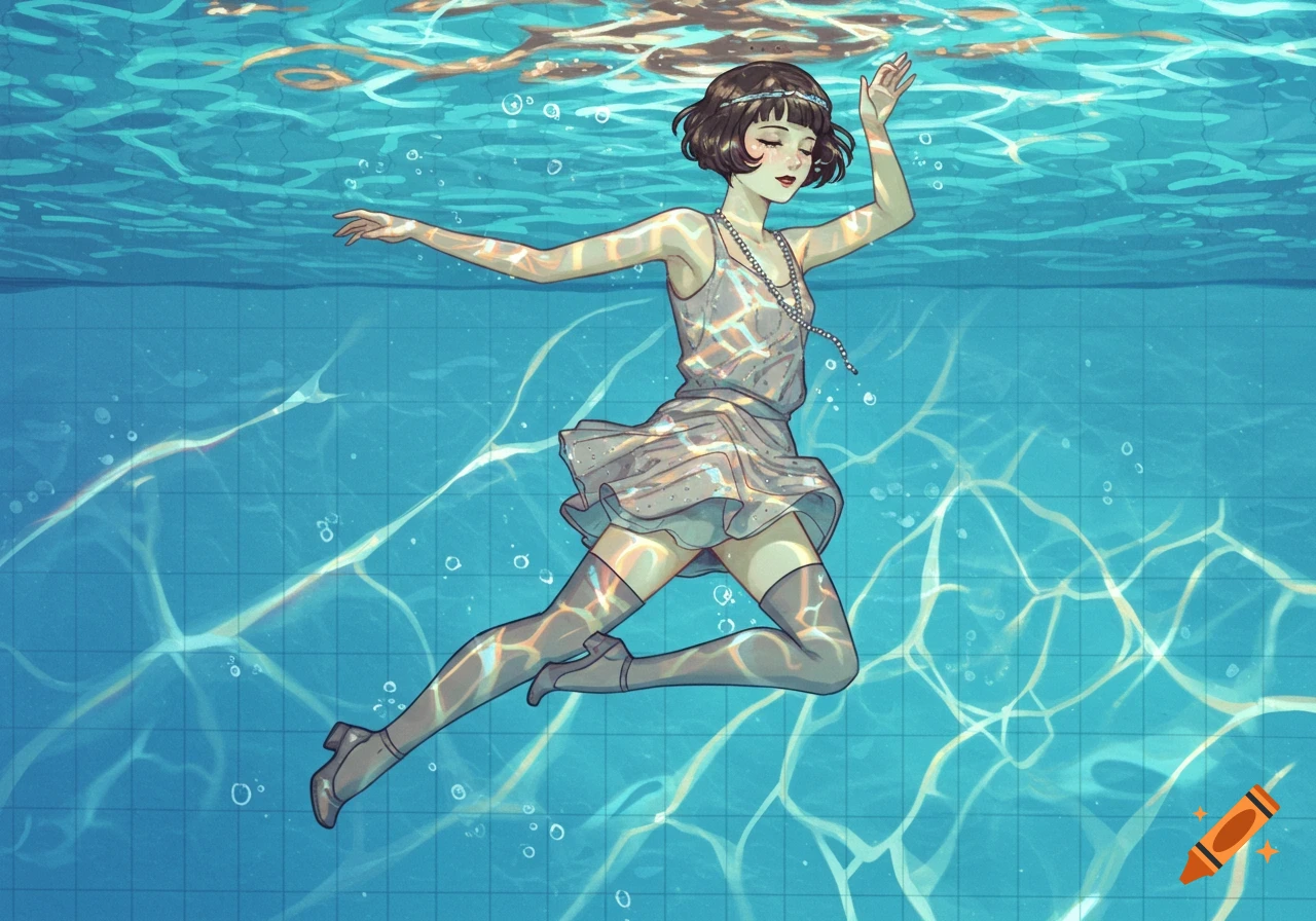 Anime girl with long black hair wearing a dark gray hoodie, sitting ...