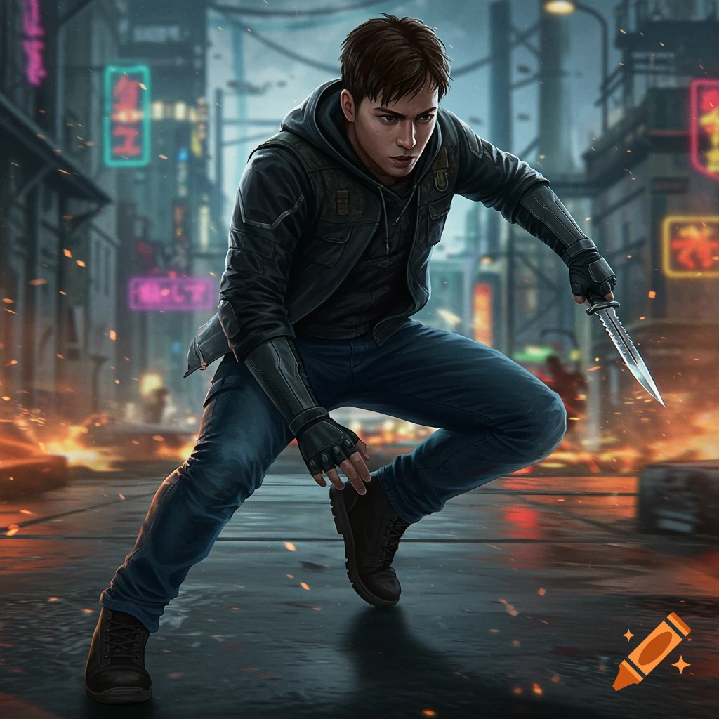 A distressed man in a purple uniform, identified as William Afton ...