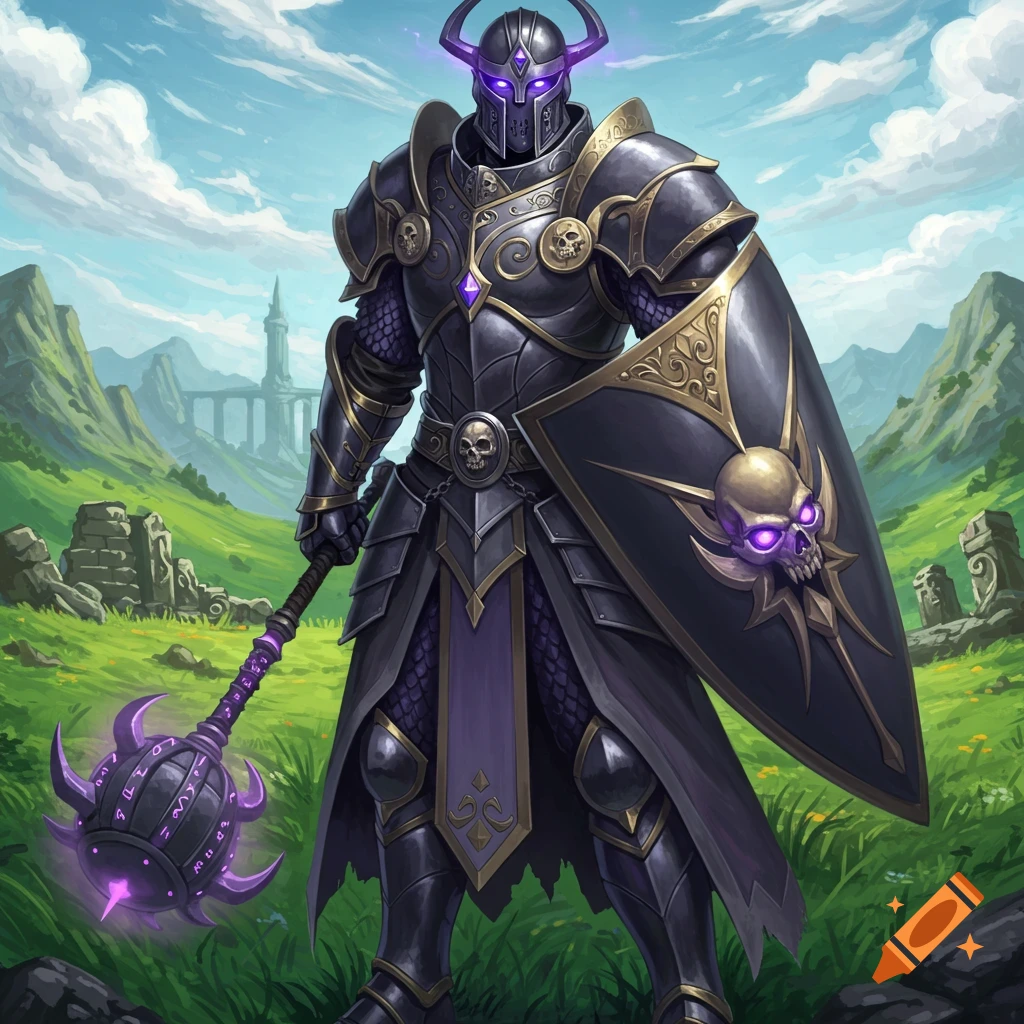 Anime celestial knight with light-infused weapons on Craiyon