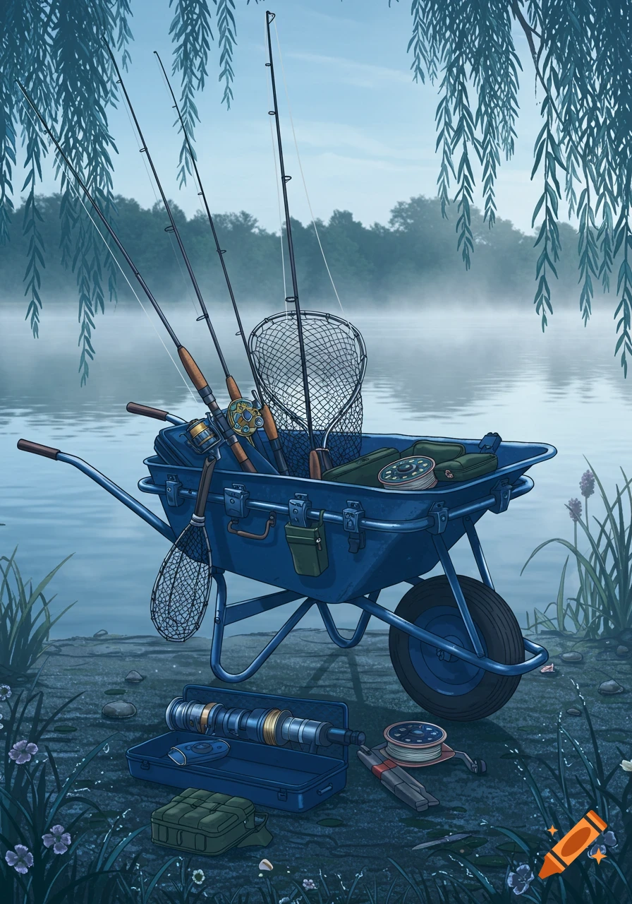 Draw+girl+fishing created on Craiyon