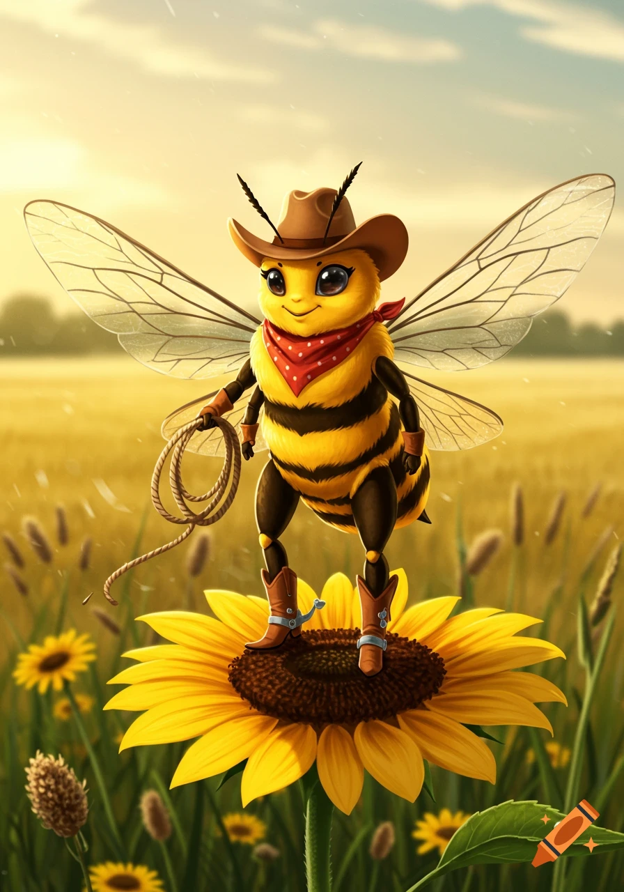 Cartoon pest control worker in a suit spraying at angry bees, a beetle ...