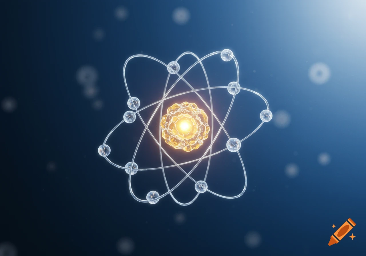 Dark metallic logo for Nuclear Materials Laboratory with a glowing ...