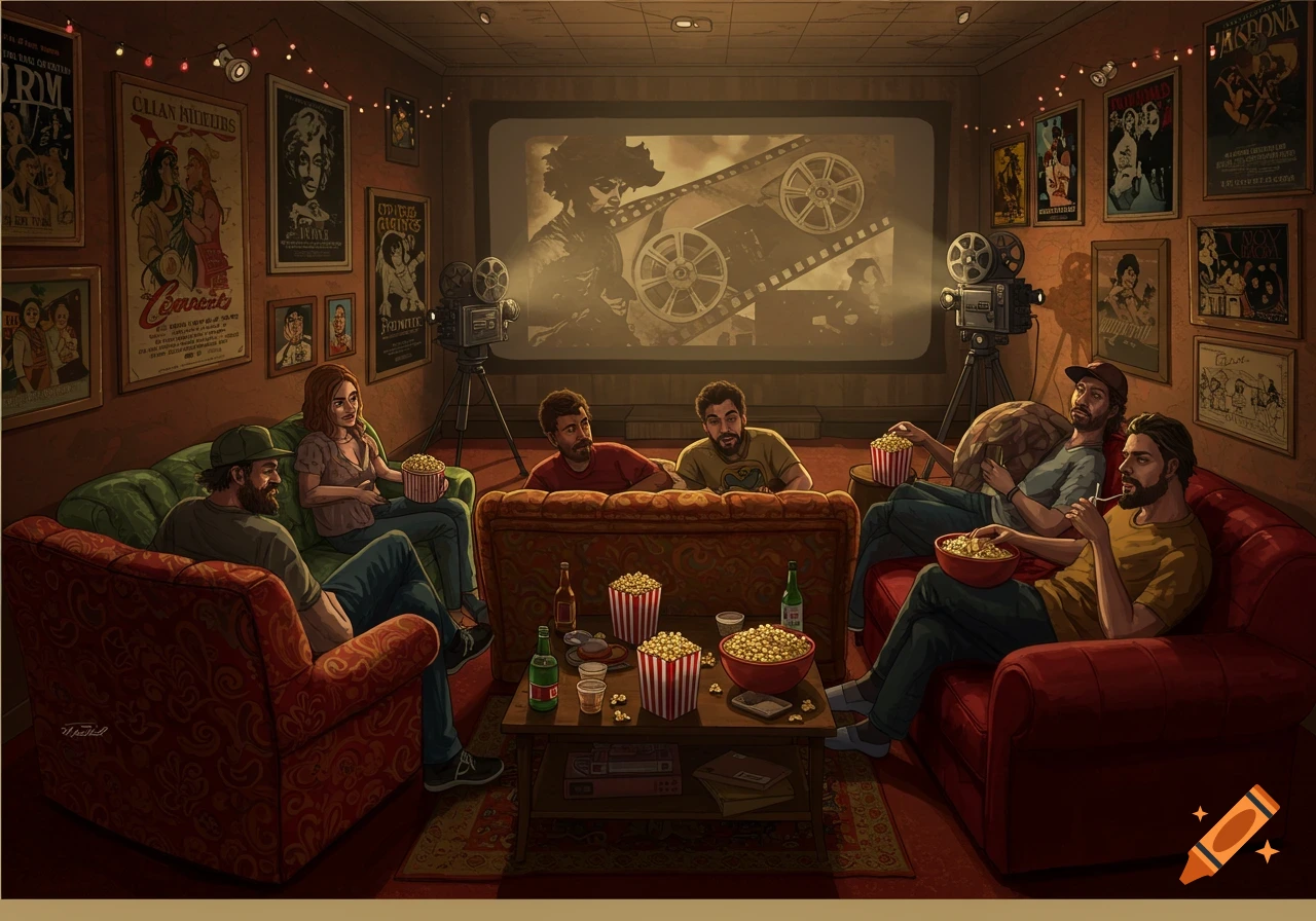 Cinema+background created on Craiyon