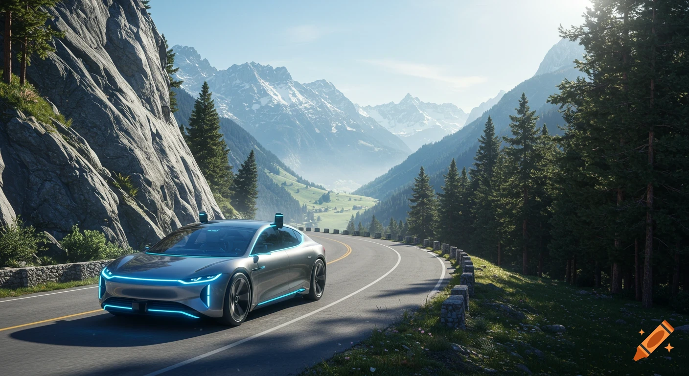 Andrew Tate standing on Bugatti on Craiyon