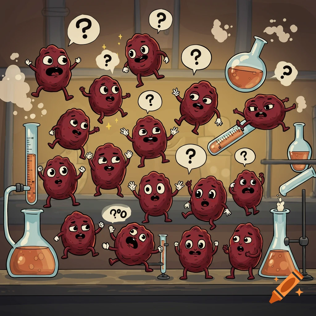 Sick Pipette Cartoon created on Craiyon