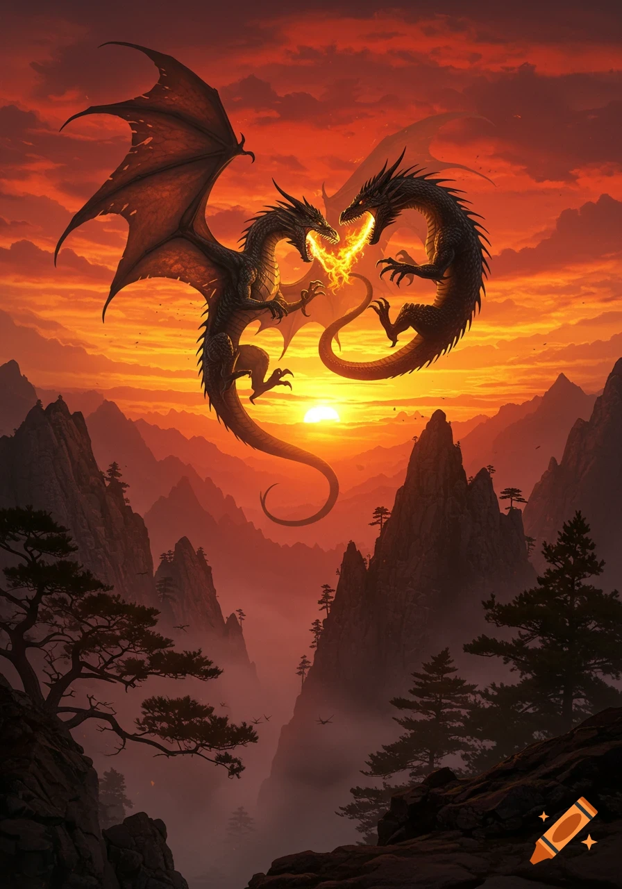 A+down+dragon created on Craiyon