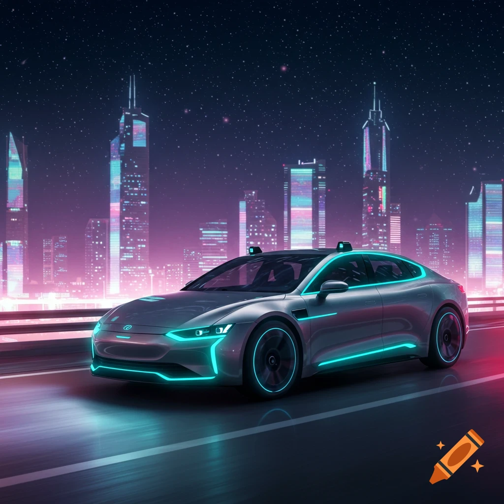 Modern side view of a Genesis G80 on Craiyon