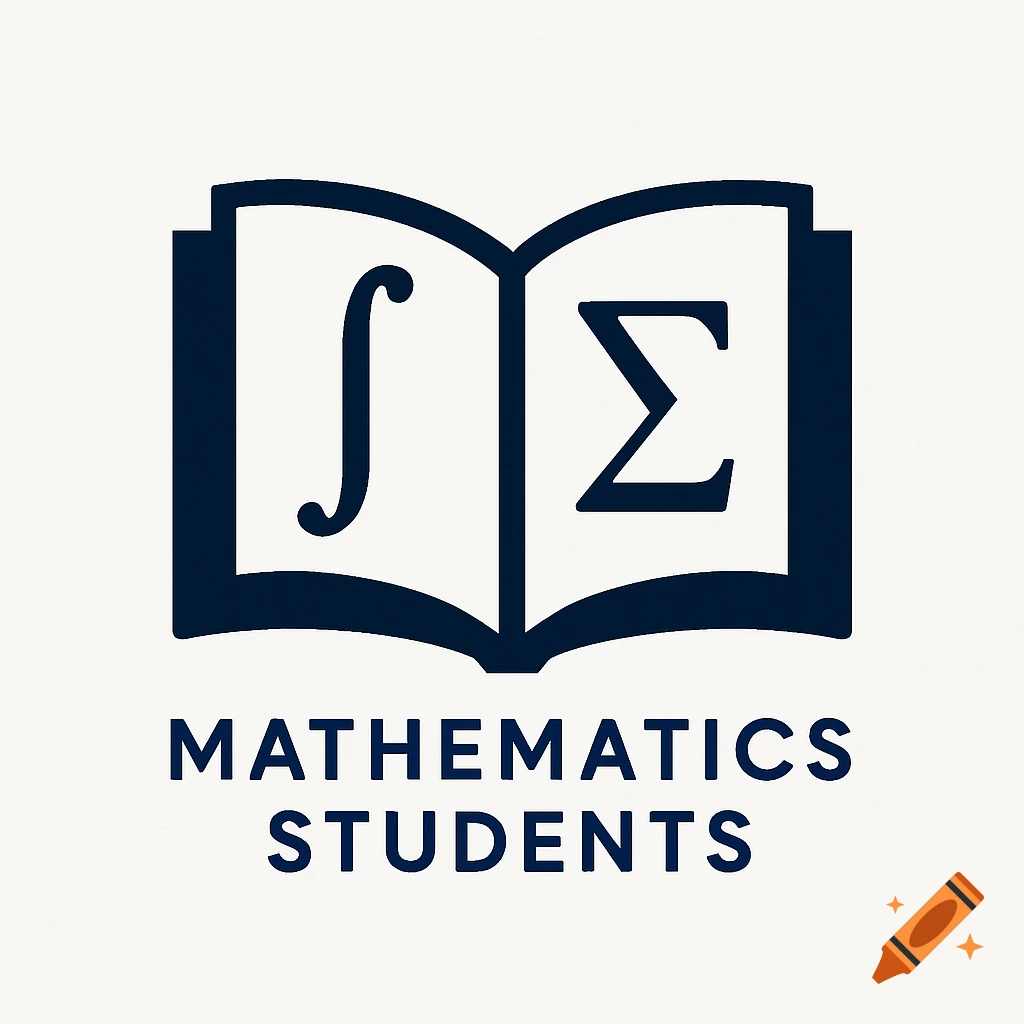 Dark blue simple logo of an open book with an integral symbol and a ...